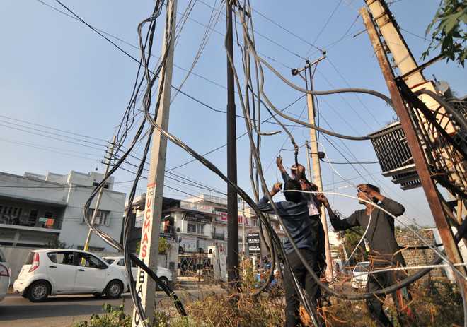 50% cable work over in Jammu : The Tribune India
