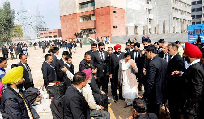 Advocates’ protest, chaos, parking problems mark Day I : The Tribune India