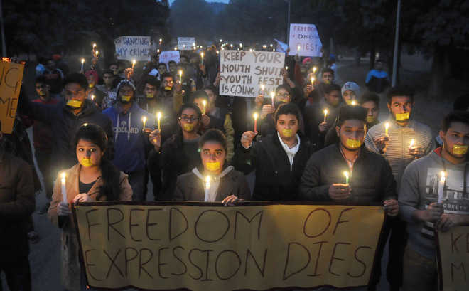 It’s an attack on freedom of expression, allege students : The Tribune ...