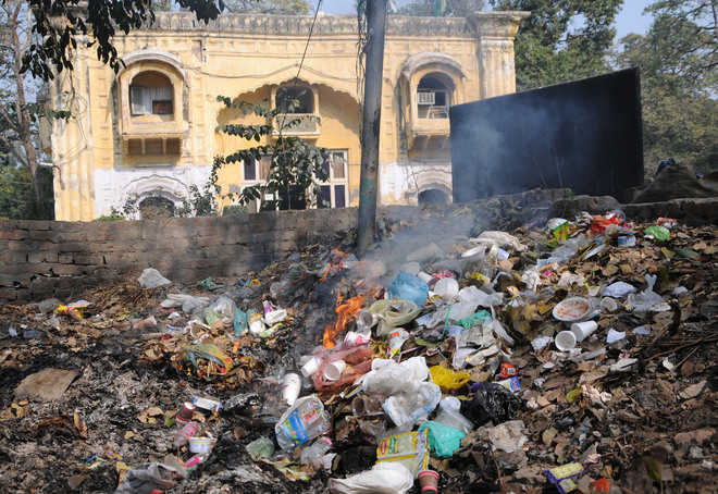 No check on garbage dumped along Ram Bagh : The Tribune India