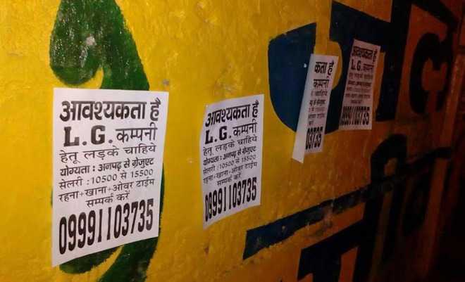 Posters deface wall with animated paintings - The Tribune