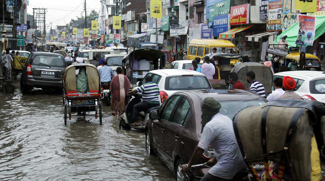 Rain interrupts life in Moga : The Tribune India