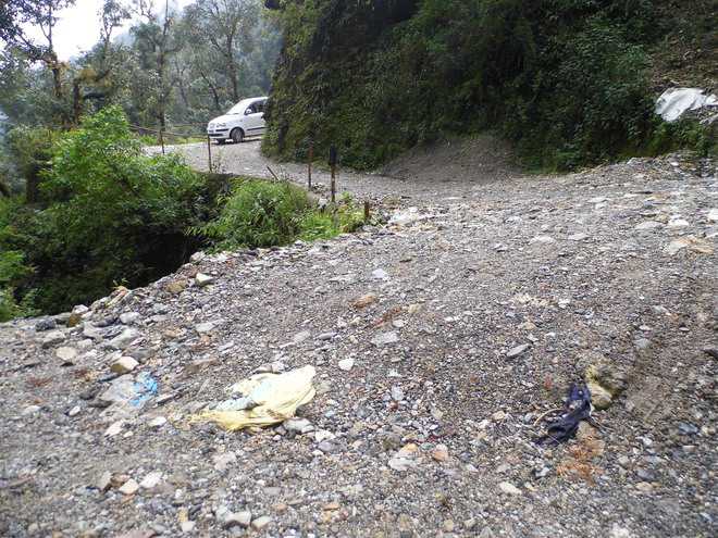 Dilapidated Mackinnon road without streetlights - The Tribune
