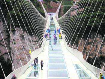 World’s longest, highest glass bridge to reopen on Friday - The Tribune