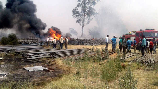 100 transformers destroyed in fire - The Tribune