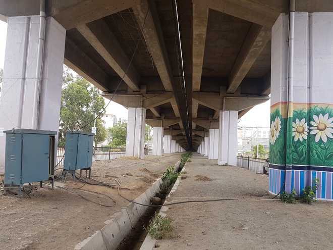 Drive to beautify pillars of Zirakpur flyover halted - The Tribune