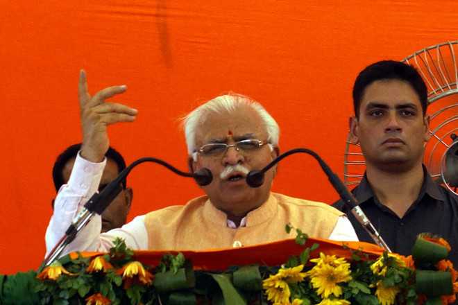 Khattar hits back at Cong, INLD : The Tribune India