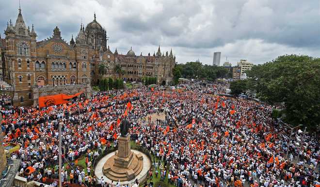 Maratha silent protest brings Mumbai to halt - The Tribune