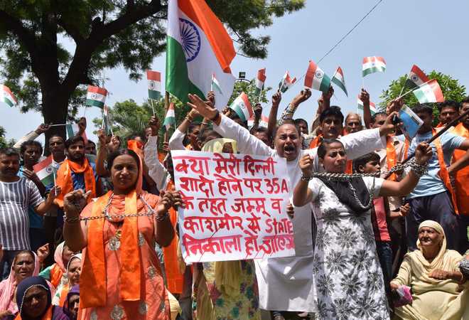 Saffron party slams Omar for ‘creating hype’ over Article 35A - The Tribune