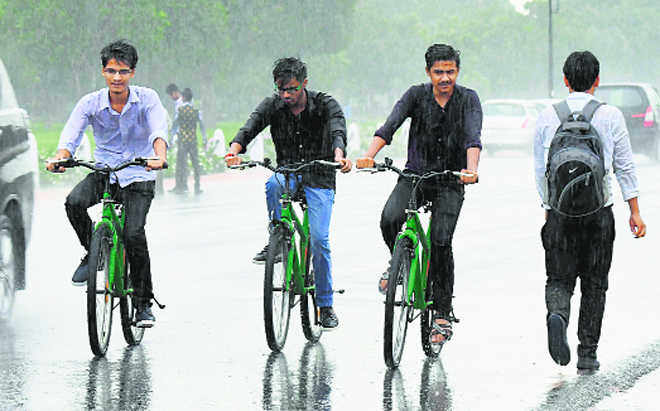 Pitter-patter: Rain returns to city : The Tribune India