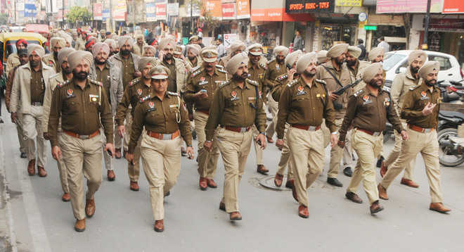 Republic Day: Security up, flag march held - The Tribune
