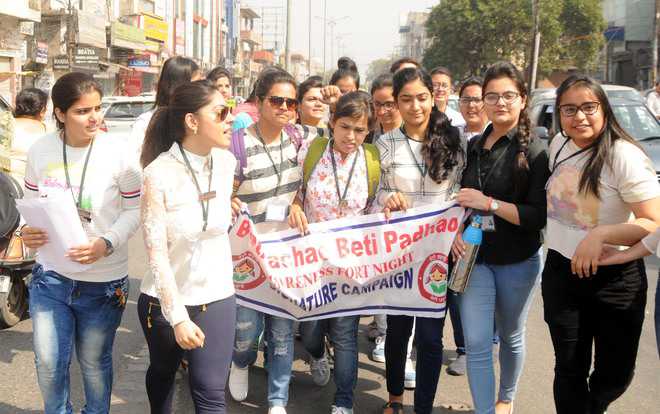 Awareness rally for girls’ education : The Tribune India