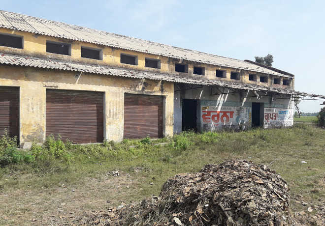 Neglected focal point building : The Tribune India