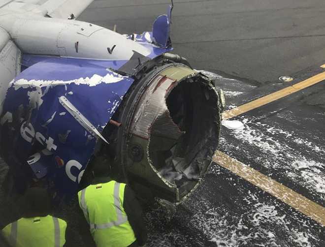 One dead after US airlines plane engine explodes mid-air - The Tribune