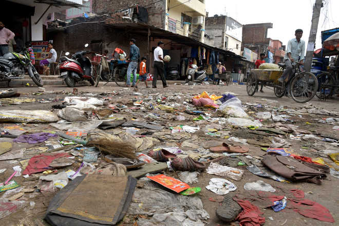 Cong protests insanitary conditions : The Tribune India