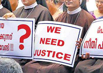 Nuns’ protest enters Day 2, take on MLA - The Tribune