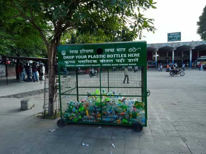 Eight plastic collection bins placed in Y’nagar, Jagadhri - The Tribune