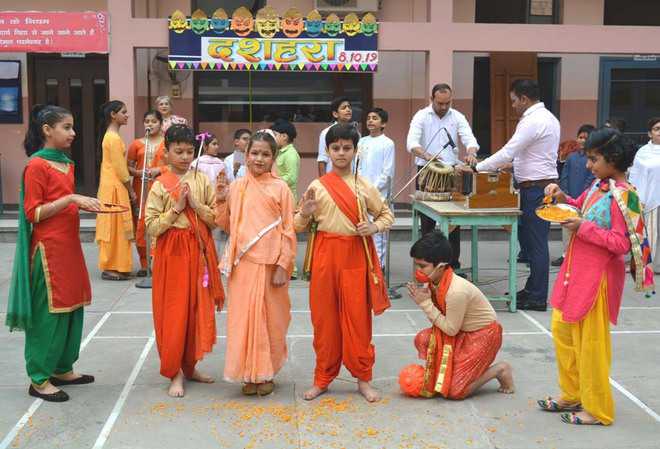 Students celebrate Dasehra with zeal - The Tribune