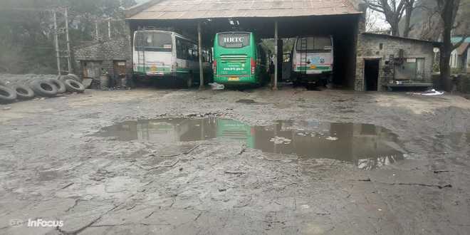 HRTC workshop in a shambles : The Tribune India