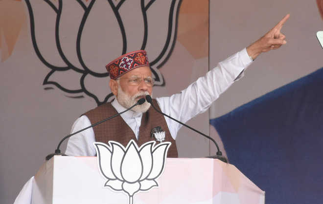 Let lotus bloom, ensure hat-trick: Modi : The Tribune India