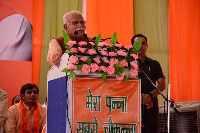 Won’t give up state share in SYL water, says Khattar - The Tribune