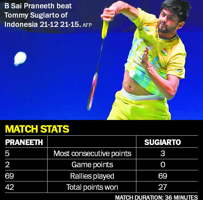 Sai Praneeth enters semis, Sindhu out of Japan Open - The Tribune