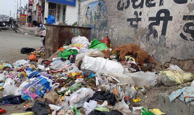 Garbage piles up in Karnal as sanitation workers stay away : The ...
