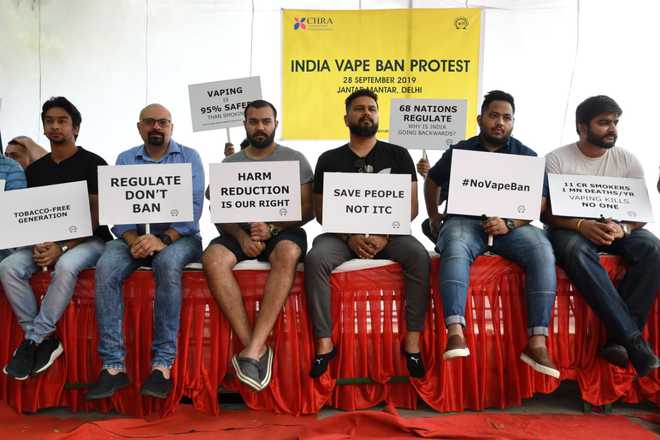 Vapers hold nationwide protest against ban on e-cigarettes - The Tribune